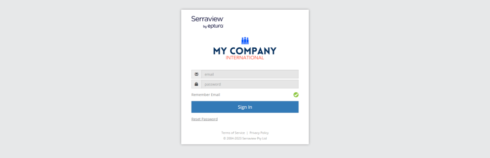 Sign into Serraview