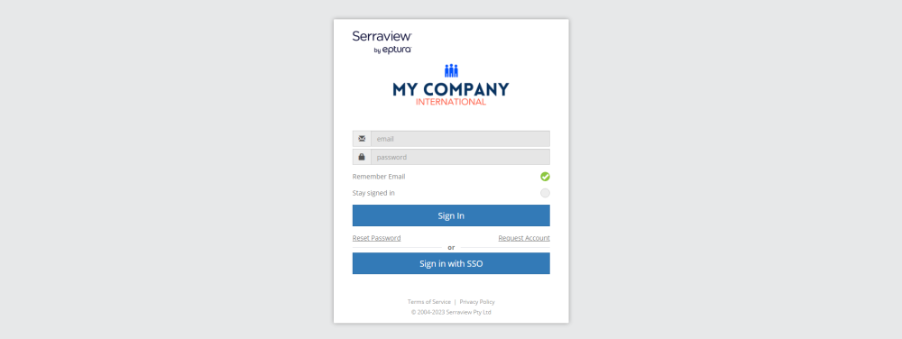 Sign into Serraview
