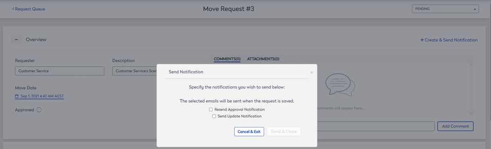 Create and Send Move Notifications